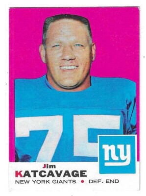 1969 TOPPS JIM KATCAVAGE BASE SET #84 NEW YORK GIANTS DAYTON | eBay