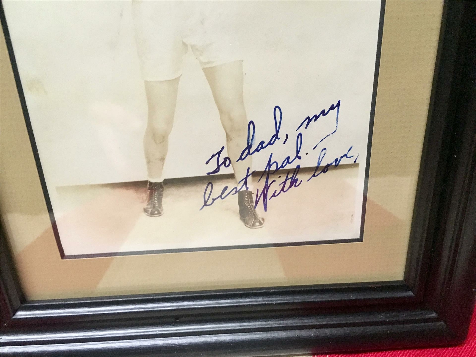 Vintage 1930s Penn State Univ Boxing Photograph Boxer Signed 'To Dad ...