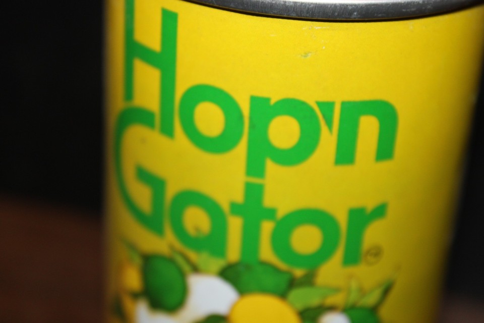 HOP'N GATOR 12OZ BEER CAN PITTSBURG BREWING CO STRAIGHT STEEL USBC II ...