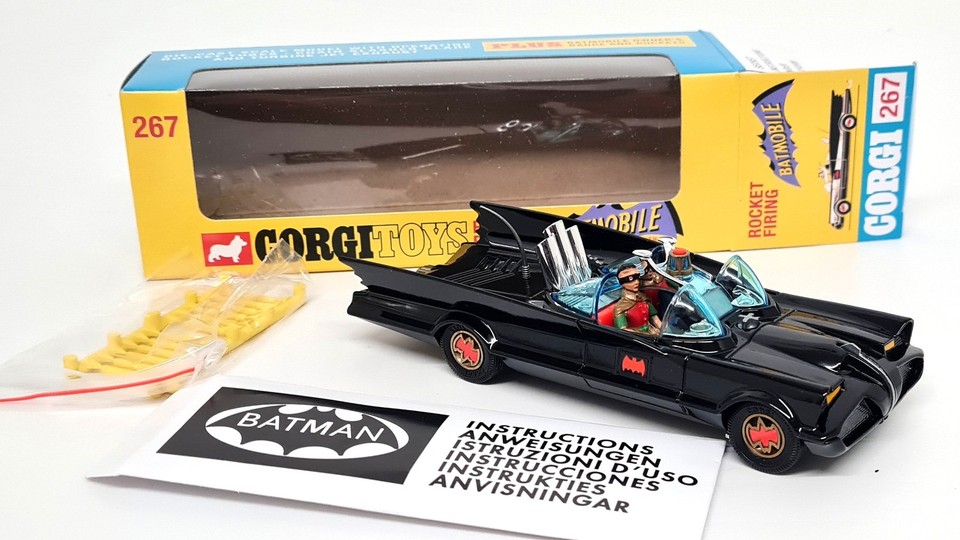 Corgi 12CM Batmobile Batman & Robin Repro 267 Diecast Car (BOX) | eBay