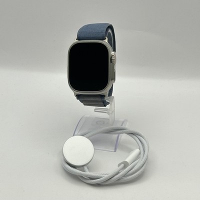 Apple Watch (Ultra 2) 49mm Natural Titanium w/ Blue Alpine Loop (LTE ...