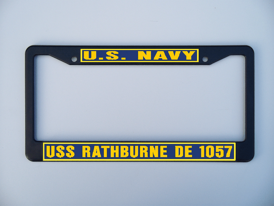 USS RATHBURNE DE 1057 FF 1057 License Plate Frame USN Military U S Navy ...