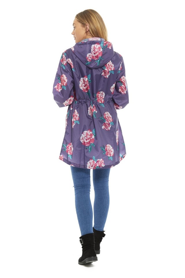 LADIES RAIN MAC WOMENS SHOWER RAINCOAT GIRLS FISHTAIL FESTIVAL KAGOOL ...