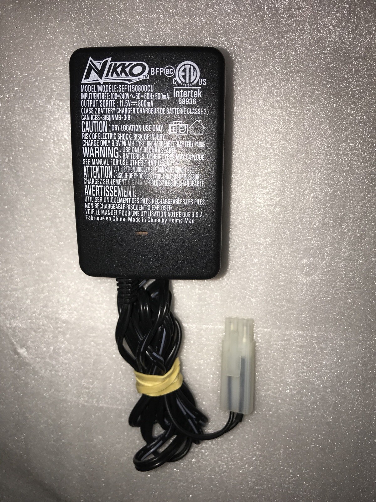 NIKKO Rc car battery charger Power Supply 120v input 11.5v output ...