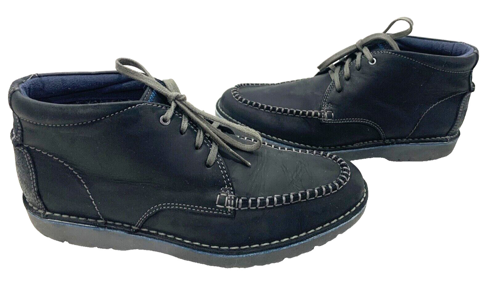 Clarks Men's Vargo Apron black Leather Ankle Boots 26… - Gem