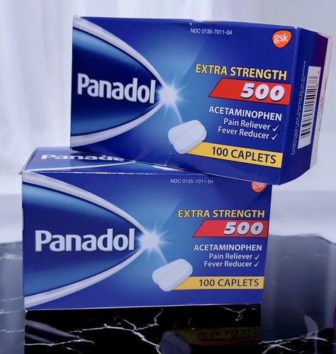 200 Caplets Panadol Extra Strength 500mg Acetaminophen, Exp FEB - 2028 ...