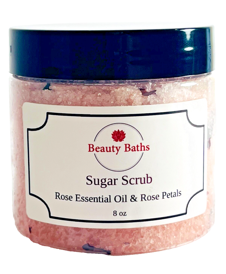 Rose Sugar Scrub & Rose Petals Body Scrub Handmade Gift for Her ...
