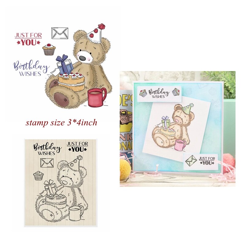Lovely Bears Friends Clear Stamps Seal Embossing Stencil Album Craft ...