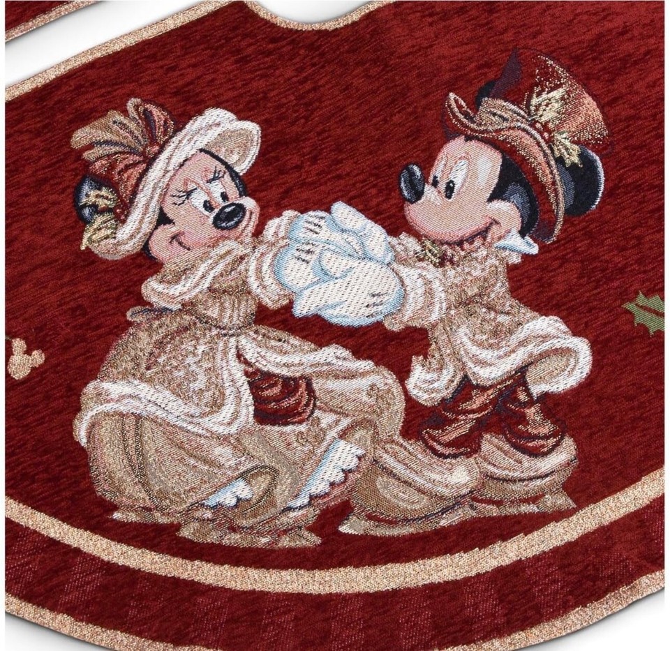 Disney Park Mickey Minnie Mouse Victorian Tapestry Christmas Holiday ...