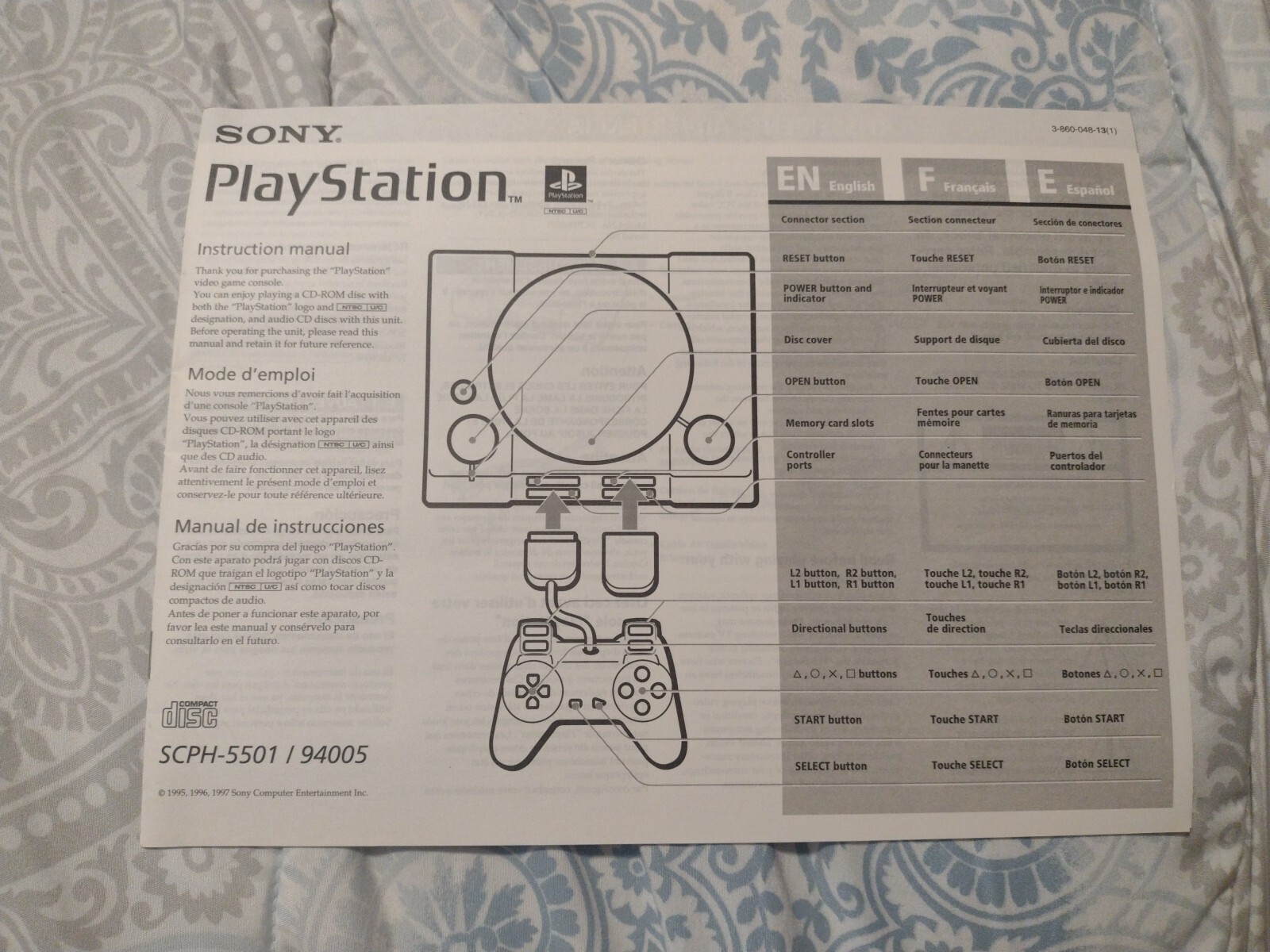 Sony Playstation 1 PS1 Console Instruction Manual Booklet Only | eBay