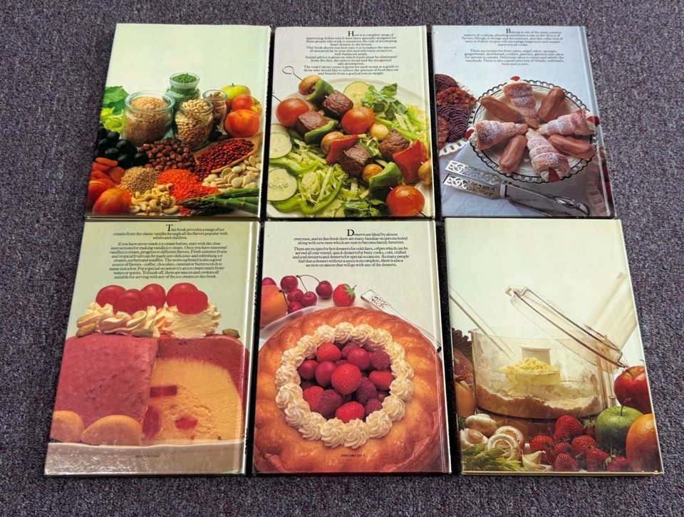 HUGE Lot 6 VTG OCTOPUS Hardcover Cookbooks -DESSERTS,FIBER,LOW FAT,ICE ...