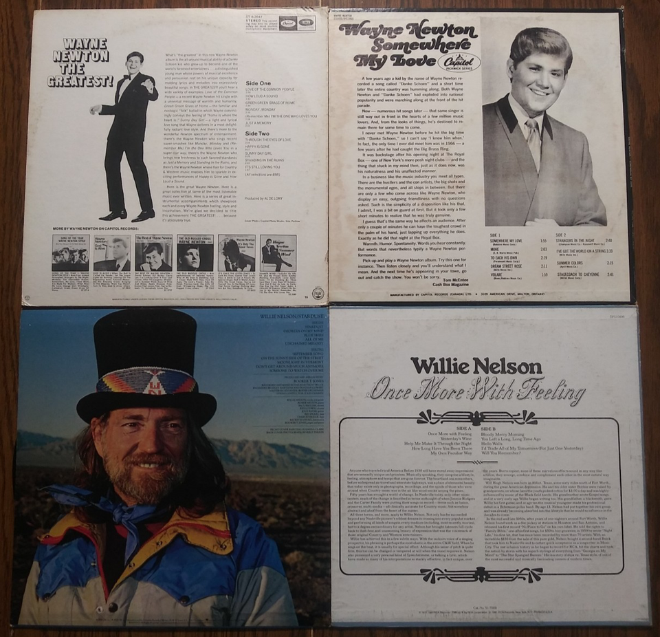 Huge Lot of 35+ VG Country Vinyl LP Record Albums Elvis Willie Nelson ...
