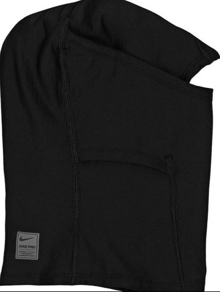 NIKE PRO HYPERWARM HOOD SKI MASK - BLACK - -NEW- ( SAME DAY DELIVERY ...