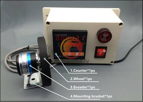 Meter Electronic Encoder Wheel Roll Measure Length Record 100ppr Rotary ...