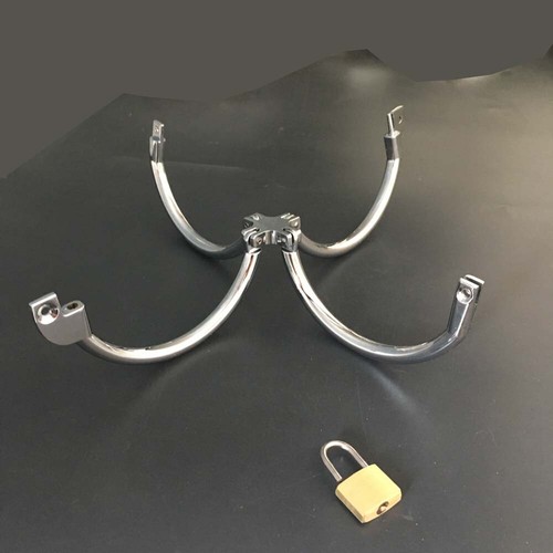 Stainless Steel Cross Handcuffs Lockdown Wrist Cuffs Shackle Binding ...