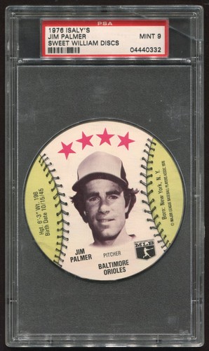 1976 ISALY'S - SWEET WILLIAM DISC - JIM PALMER - BALTIMORE ORIOLES ...