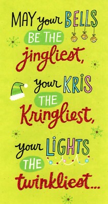 Merry Christmas Twinkle Jingle Kringle Hallmark Christmas Card Money ...