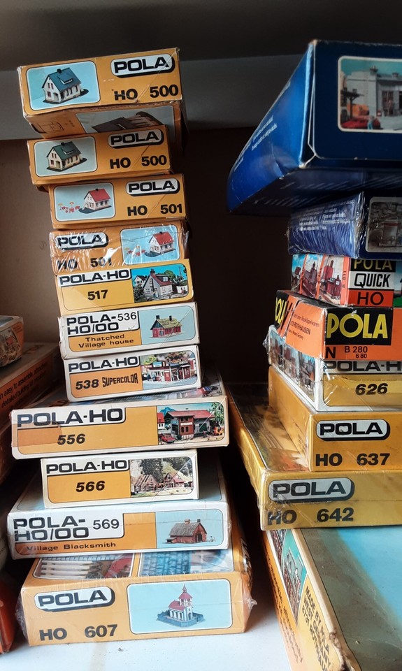 LARGE COLLECTION Pola HO Vintage Model Buildings Kits Models for Train ...