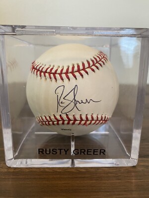 Rusty Greer Autographed Baseball | eBay