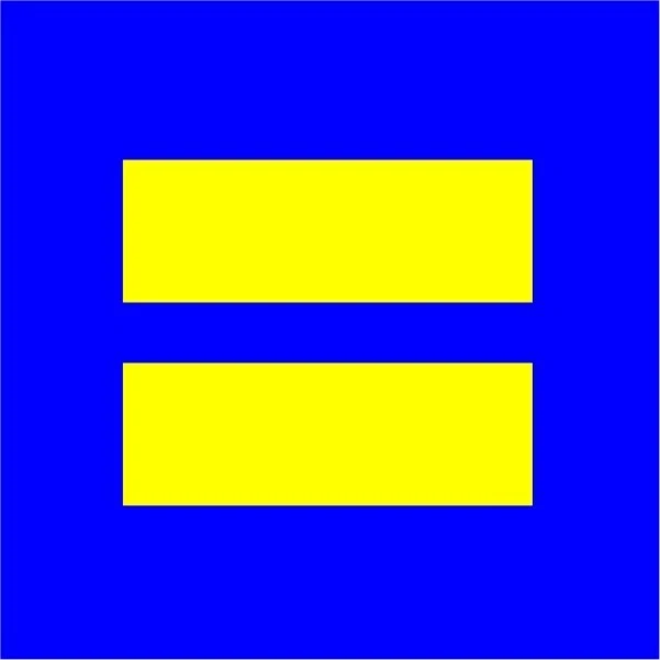 Blue And Yellow Equal Sign