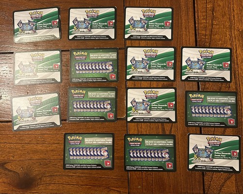 14 Pokémon code cards X and Y; Evolutions, Fates Collide, Steam siege ...