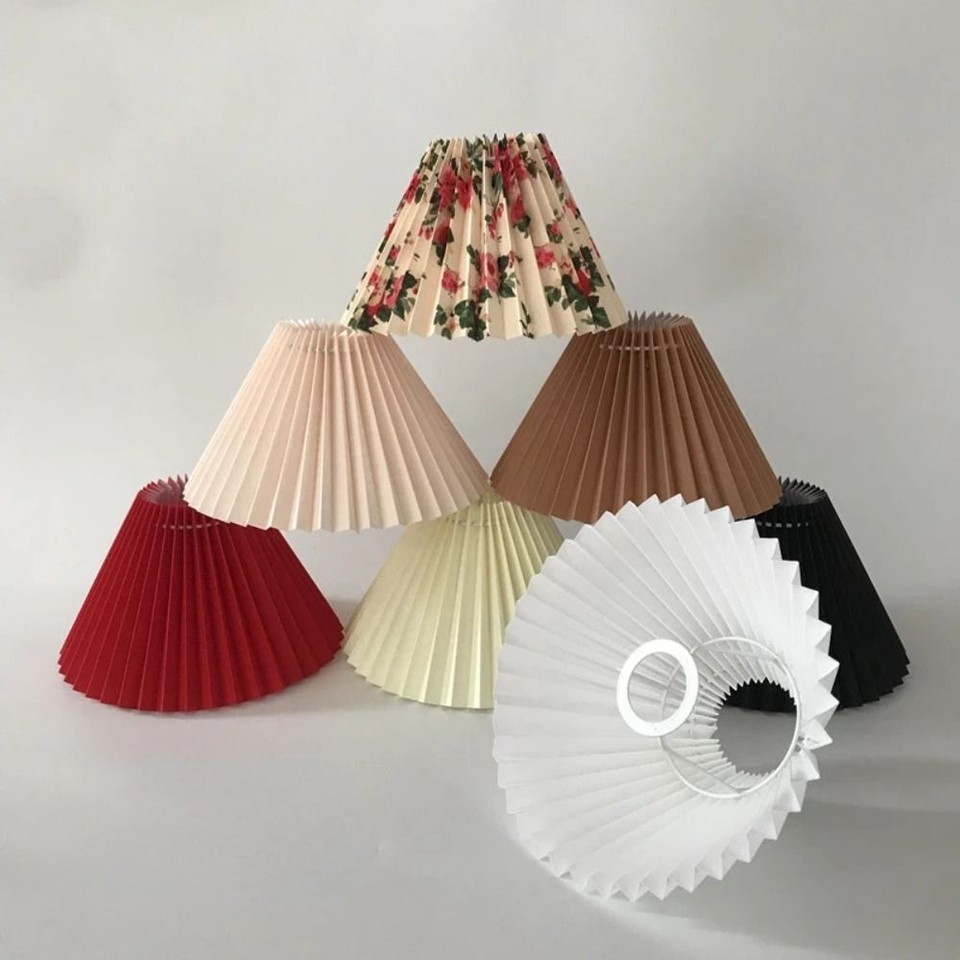 DIY Pleated Lampshade Table Lamp/Floor Lamp Cover E27 Lighting ...
