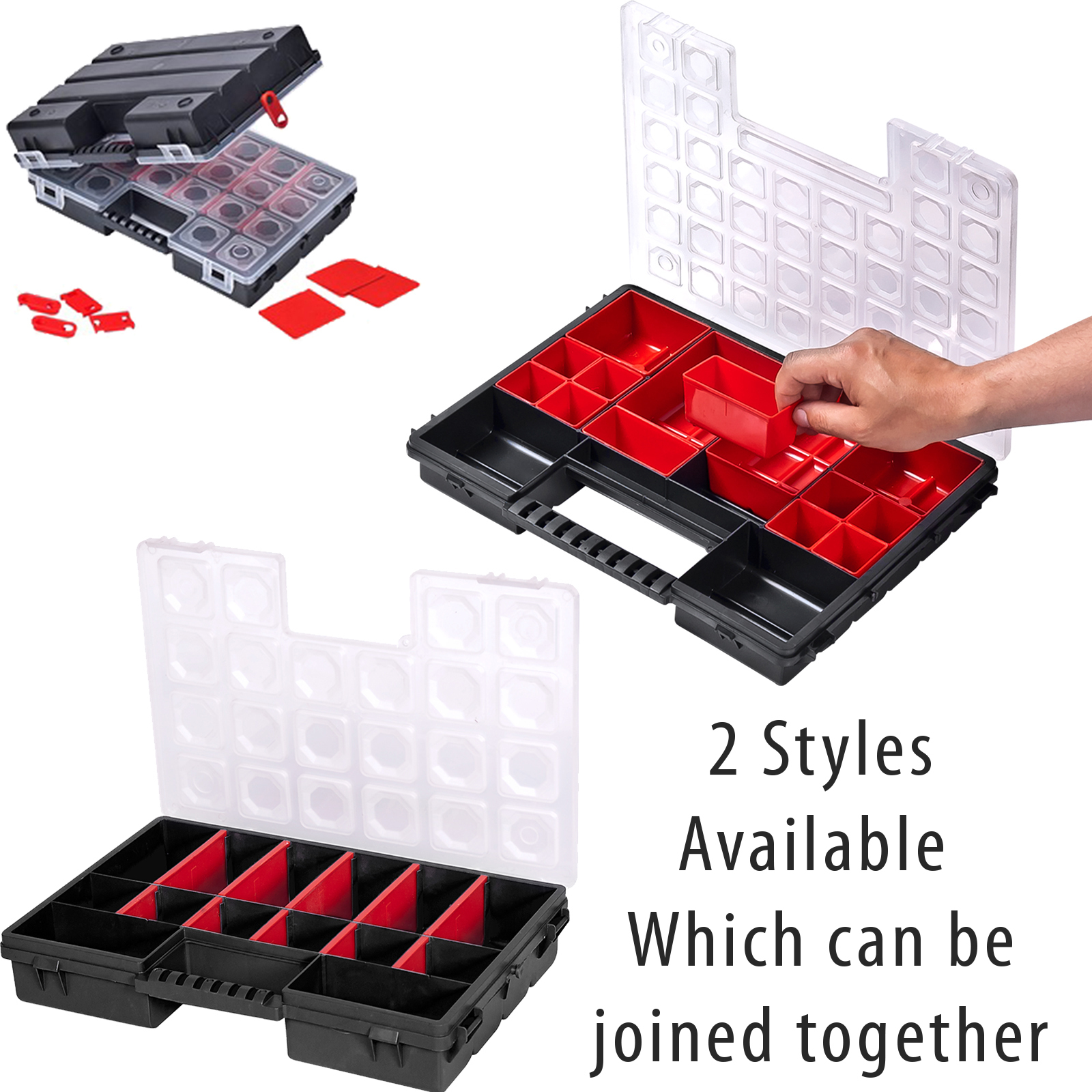 Plastic Storage Tool Organiser Cabinet Tool box Cary Case Nails ...