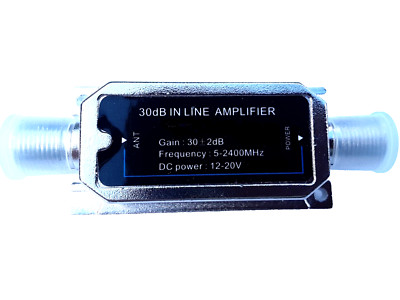 50dB HIGH GAIN DIGITAL HDTV ANTENNA PREAMPLIFIER VHF UHF with SIGNAL ...