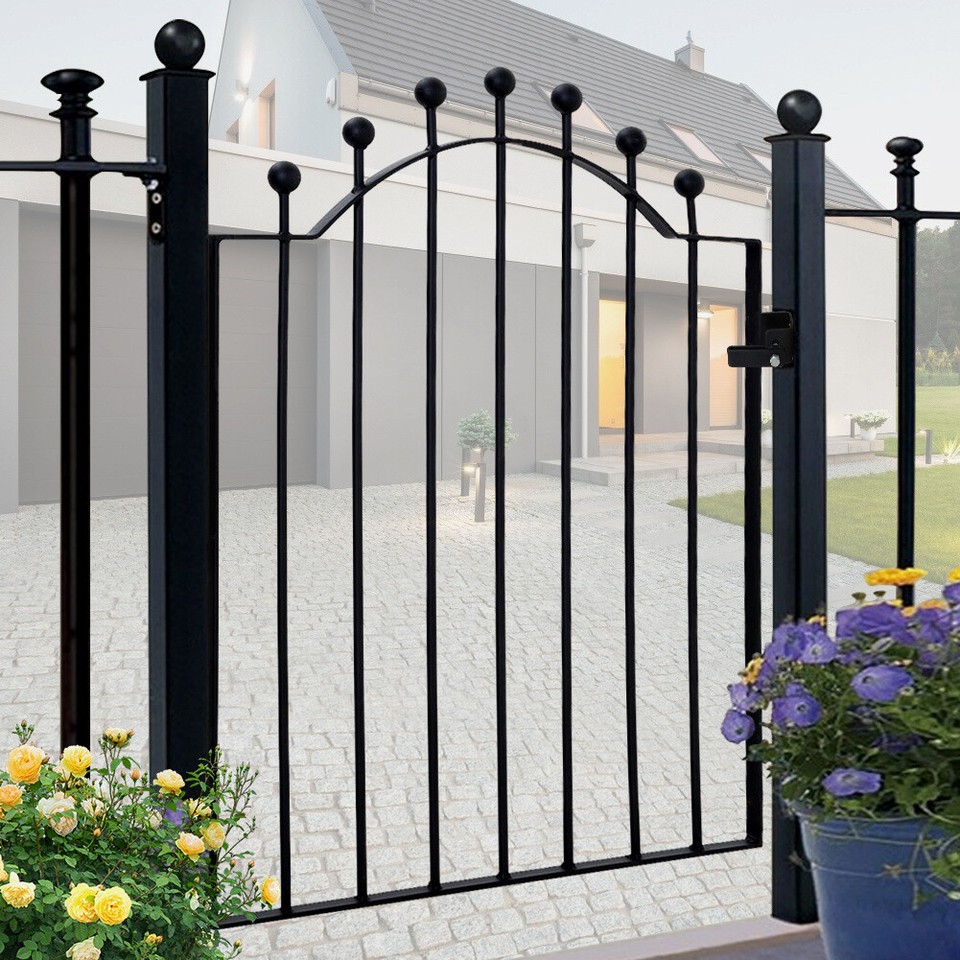 Safety Wrought Iron Metal Garden Side Gate Easy Install Tall & Wide ...