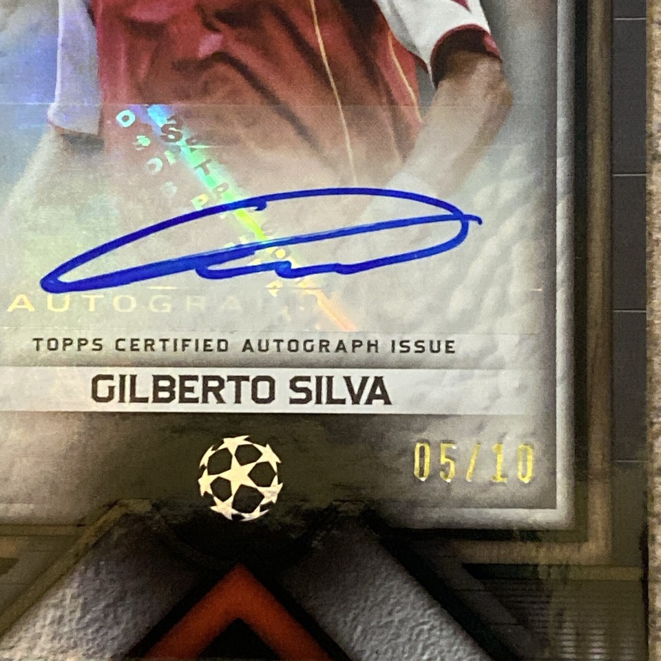 2023-24 Topps Museum UCL GILBERTO SILVA Archival Autograph BLACK ...