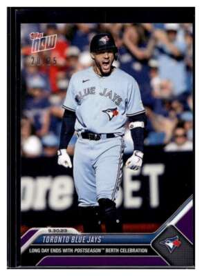 2023 Topps Now #943 Toronto Blue Jays Purple Parallel Card #d 20/25 | eBay