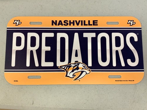 Nashville Predators Hockey NHL Vibrant Retro Acrylic License Plate Wall ...
