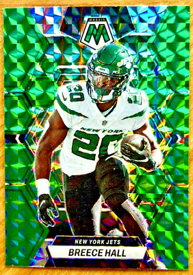 BREECE HALL 2023 Panini Mosaic GREEN PRIZM "Color Match" Card #74 NEW ...
