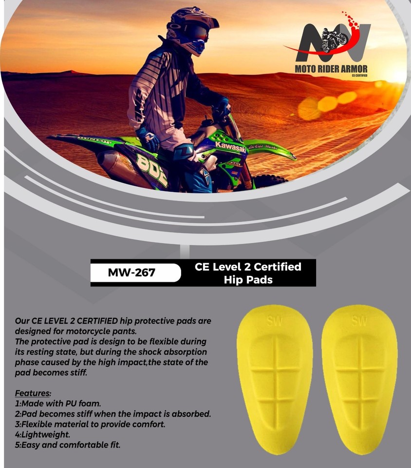 Oxford / RST Hip Armour CE Level 2 Motorcycle Pants Hip Pads Protectors ...