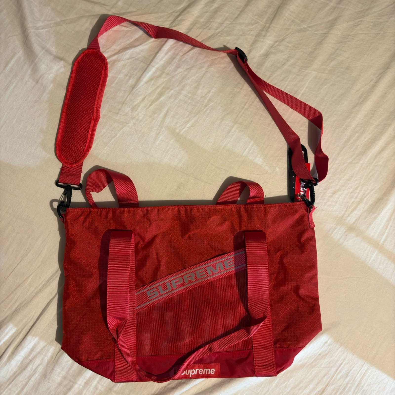 Supreme Logo Red Zip Tote Travel Bag FW20 - Brand New, Unsealed