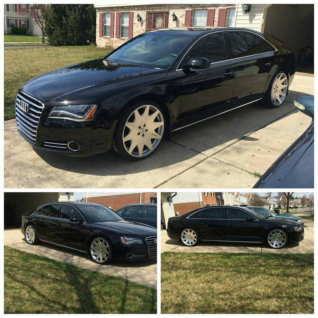 22" MRR HR3 SILVER VIP CONCAVE WHEELS RIMS SET 5x112 FITS AUDI A8 22x9 ...