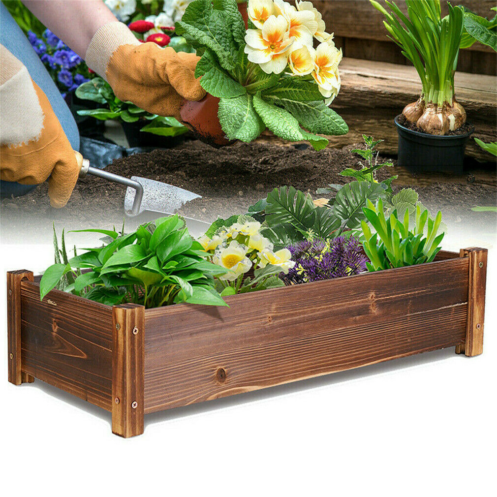 Rustic Wooden Planter Boxes