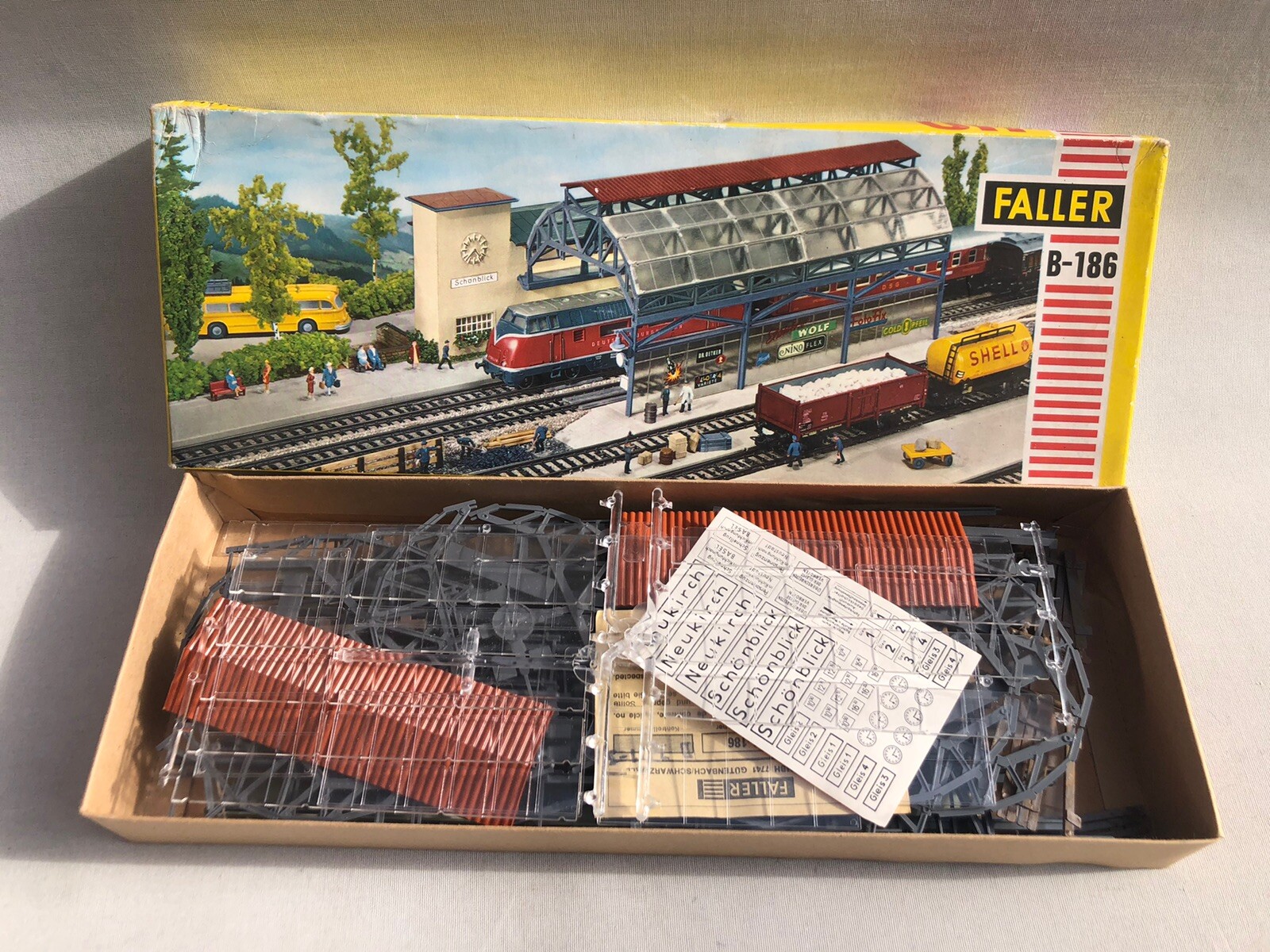 Vintage 1970s Faller B-186 Station Platform Roof Canopy Model Kit VGC ...
