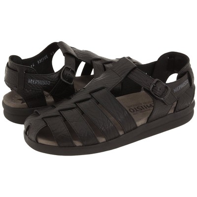 Mephisto Sam Black Grain Comfort Fisherman Sandal Men's sizes 40-48 NEW ...
