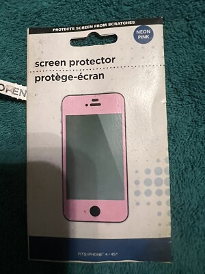 Screen Protector SAVER for iPhone 4/4S. Neon Pink By Verizon Open Pkg ...