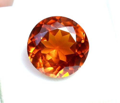 13.80 Ct Natural Hessonite Garnet 13x9MM GIE Certified Round Cut Loose ...