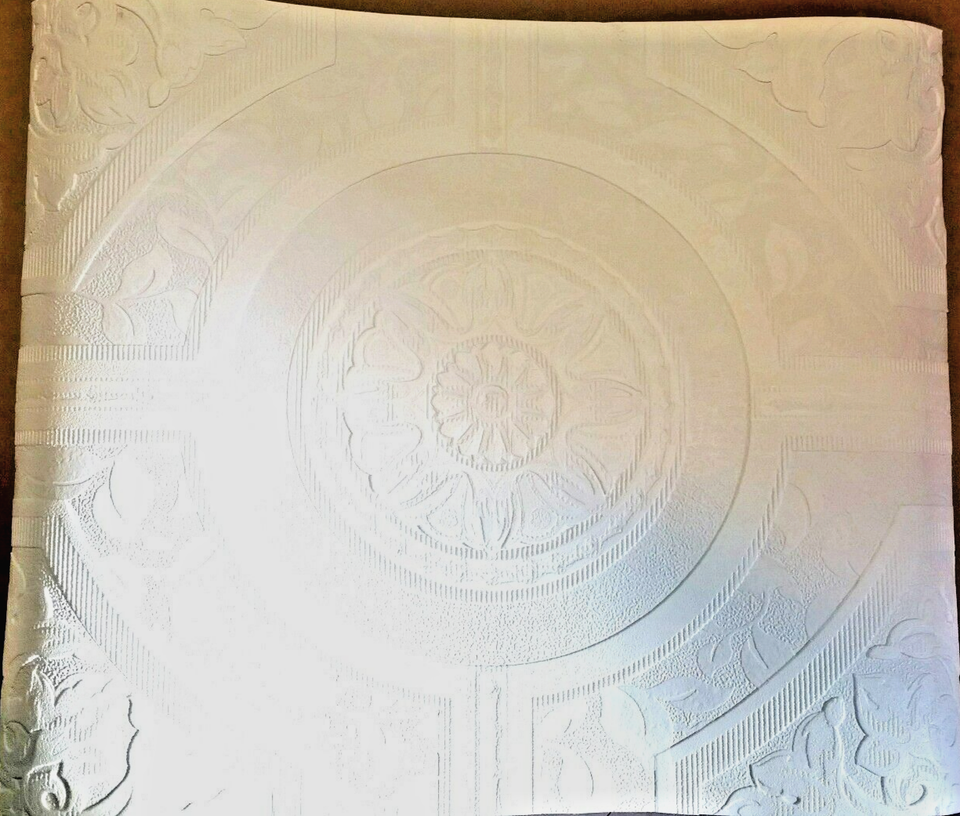 Dollhouse Part - Paintable Textured Ceiling Paper - Rosette | eBay