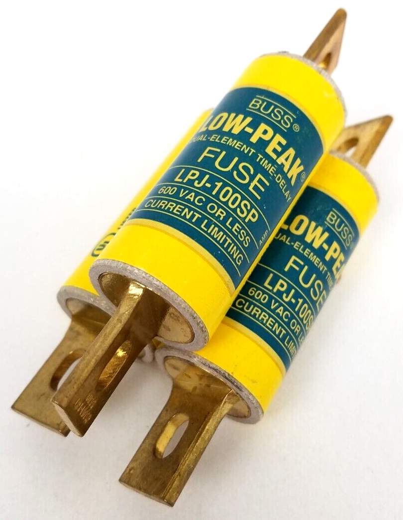 Lot of 3 - LPJ-100SP Bussmann Low-Peak Fuse 100 Amp Class J - Next Day ...