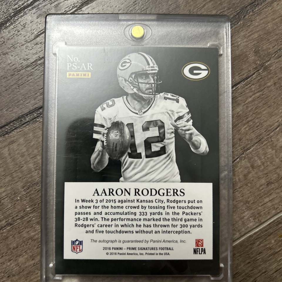 Aaron Rodgers Prime Signatures /5 Auto 2016 | eBay