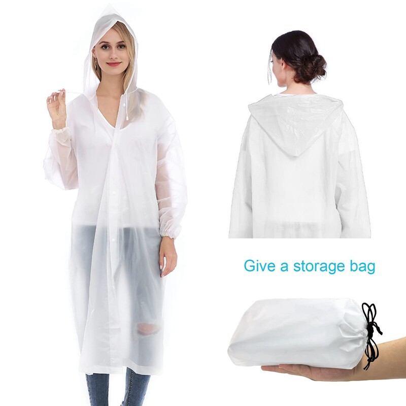 Raincoat 2 Pack Rain Ponchos for Men Women Adults Reusable Portable ...
