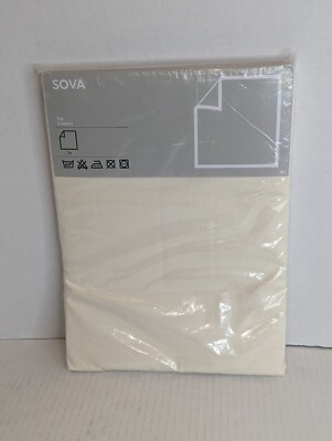 IKEA Sova Full Flat Sheet Cream Finished Size 79 x 102" 100% Cotton | eBay