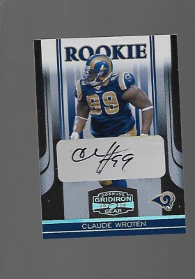 Difficult To Obtain 17/25 , 2006 Claude Wroten, Donruss Gridiron Gear ...