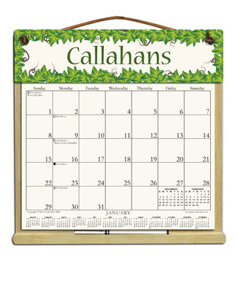 PERSONALIZED IVY CALENDAR HOLDER - REFILLABLE EVERY YEAR! | eBay