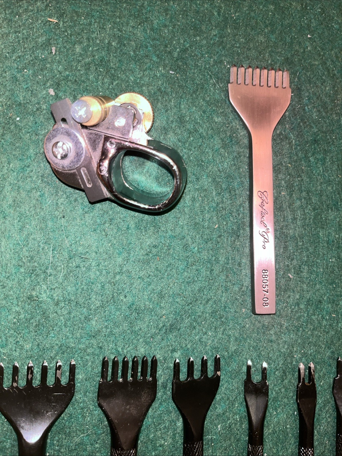 Lot Of 7 Craftool Leather Leatherwork Diamond Stitching Chisels ...