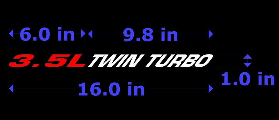 3.5 L LITER CC TWIN TURBO DECAL STICKER FORD ECOBOOST V6 ENGINE F-150 ...